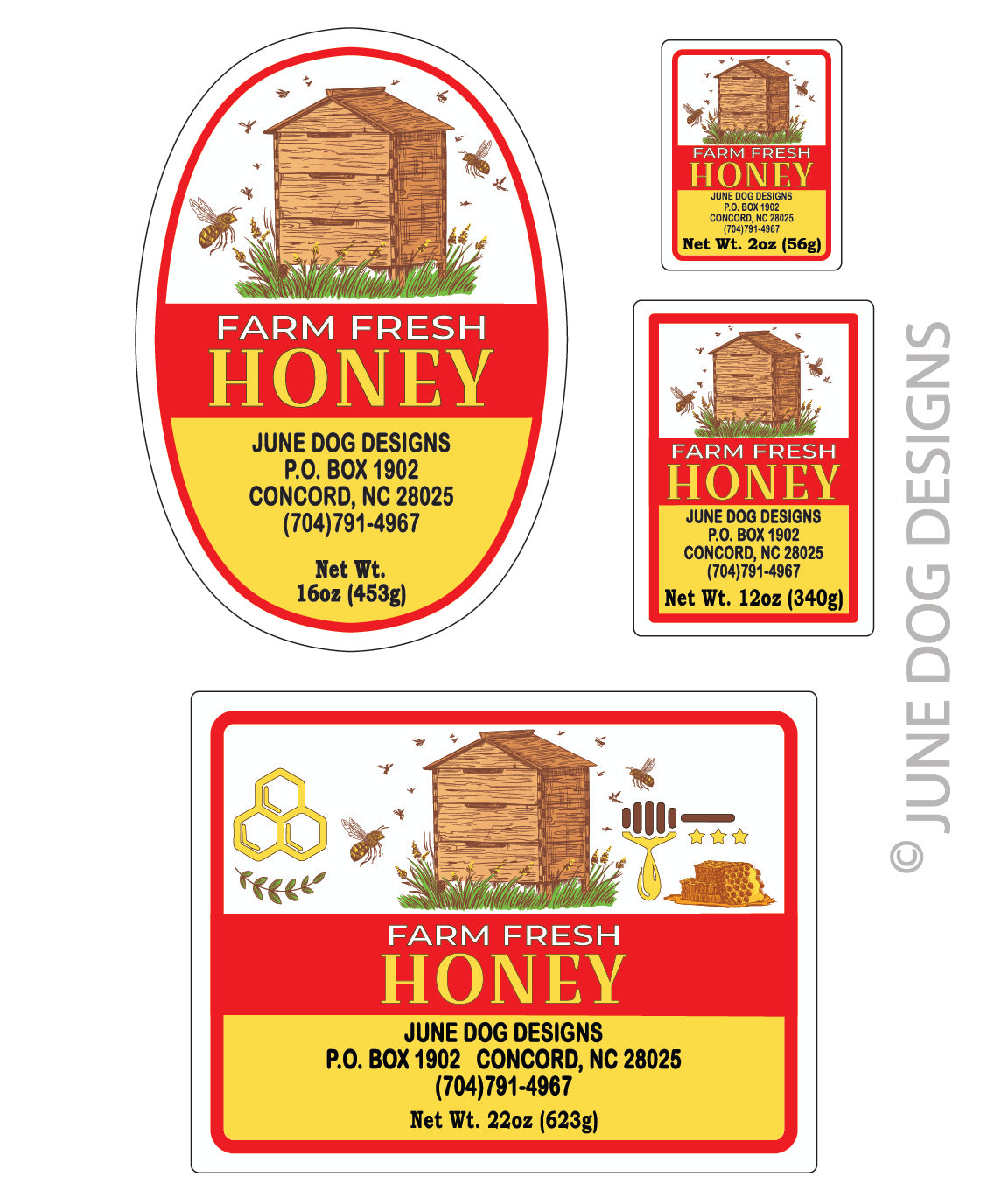 Honey Labels – June Dog Designs
