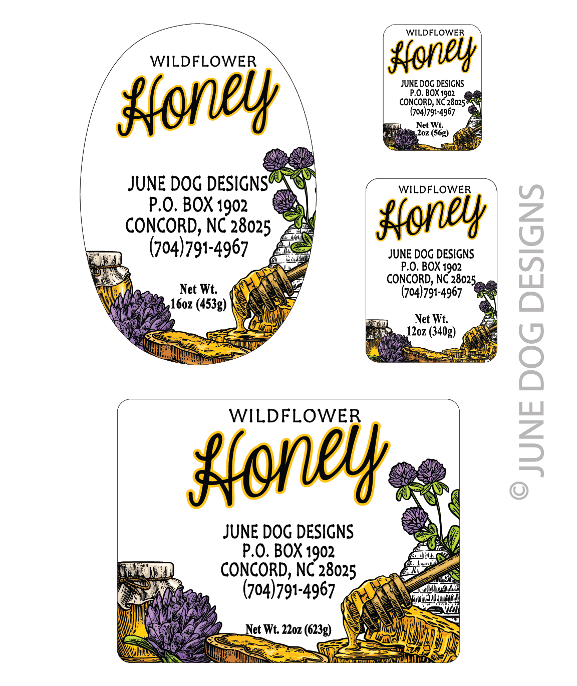 Honey Labels – June Dog Designs