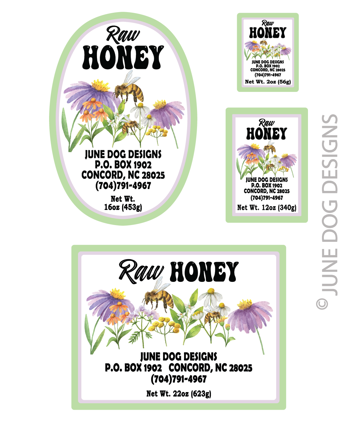 Honey Labels – June Dog Designs